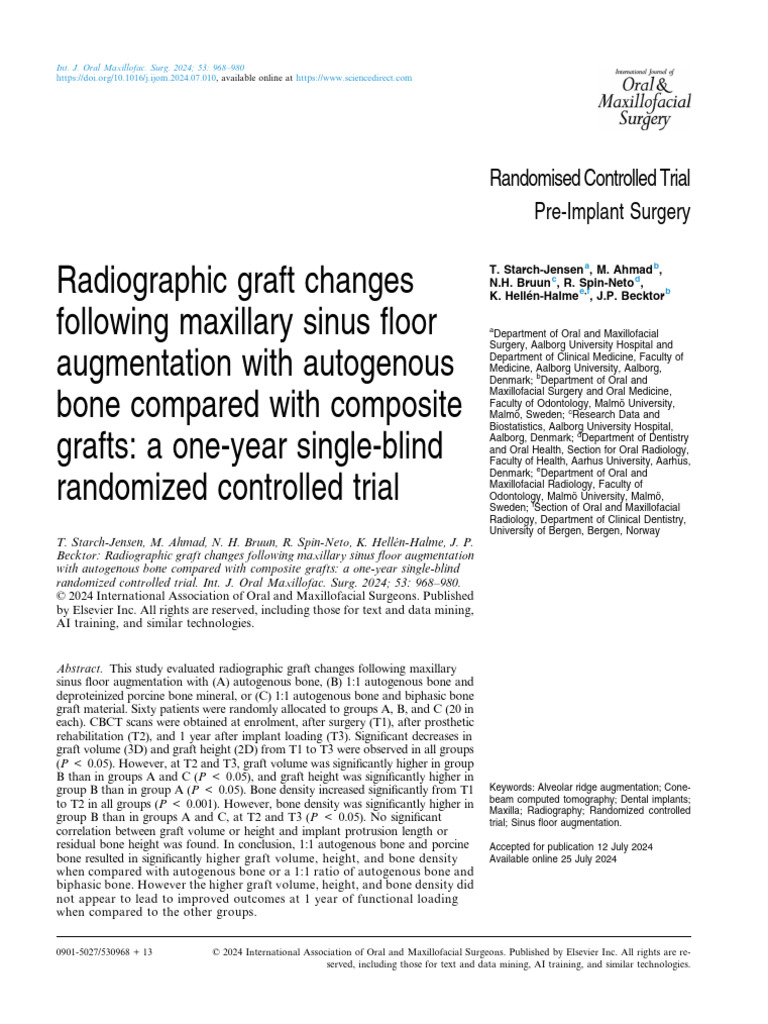 Radiographic-graft-changes-following-maxillary-sinus-f_2024_International-Jo | PDF | Dental ...