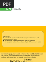 Understanding Density in Grade 8 Science | PDF | Density | Mass