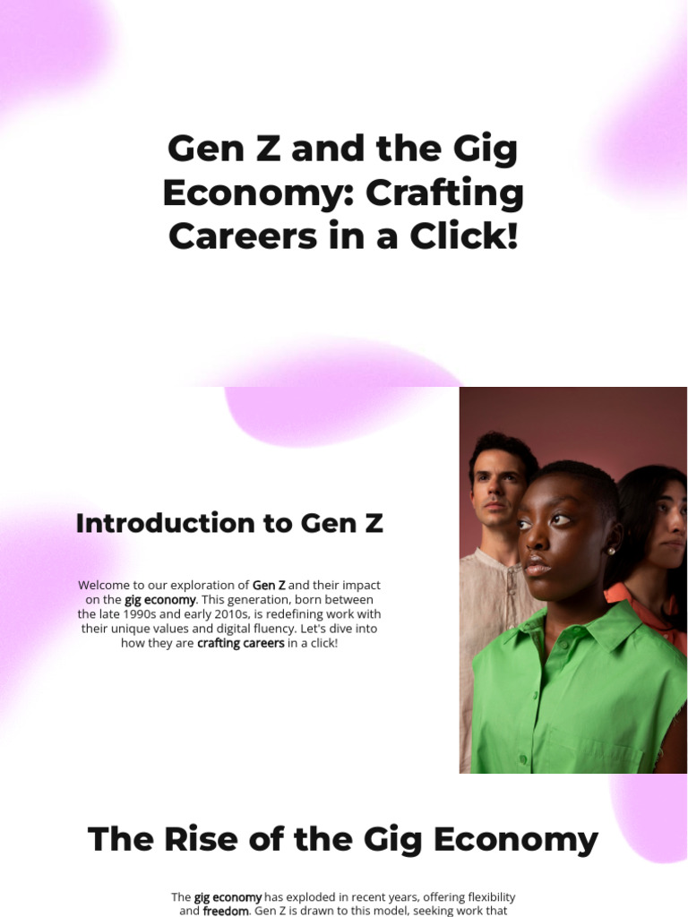 Slidesgo Gen Z and The Gig Economy Crafting Careers in A Click ...