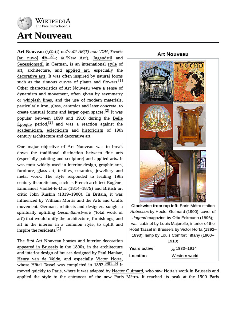 Art Nouveau | PDF | Art Nouveau | Modern Art