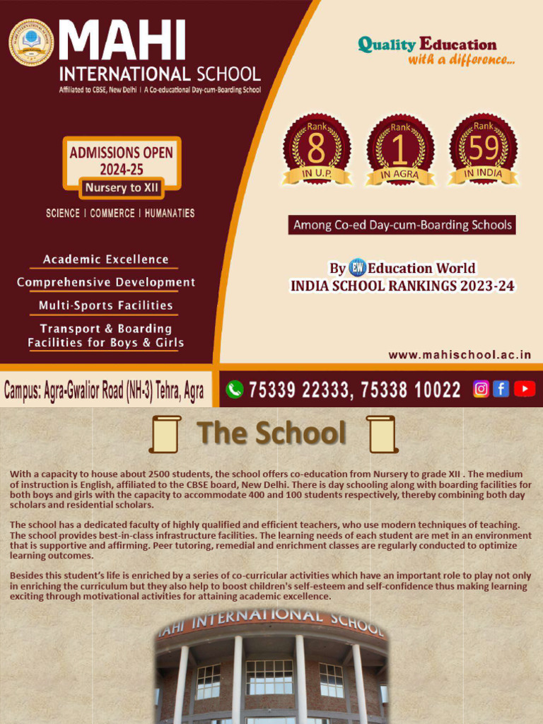 Mahi_Info_Brochure | PDF | Lunch | Schools