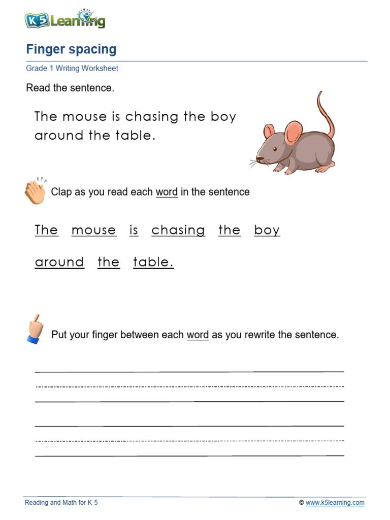 Grade 1 Finger Spacing C | PDF