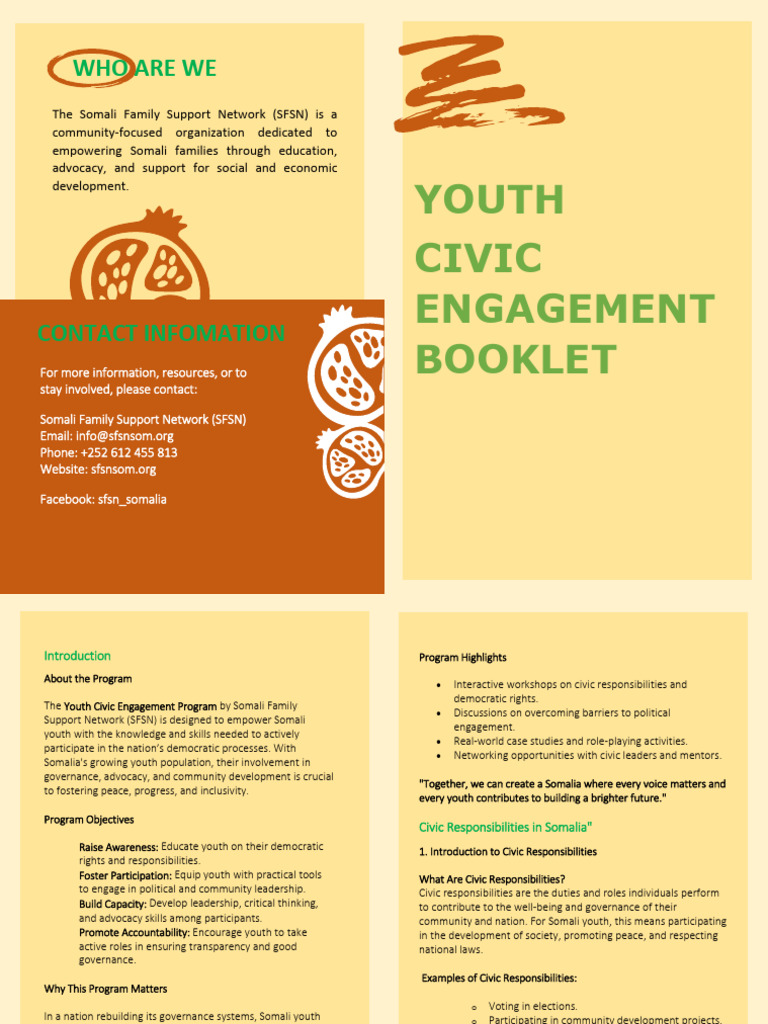 Youth Civic Engagment Booklet | PDF | Civic Engagement | Governance