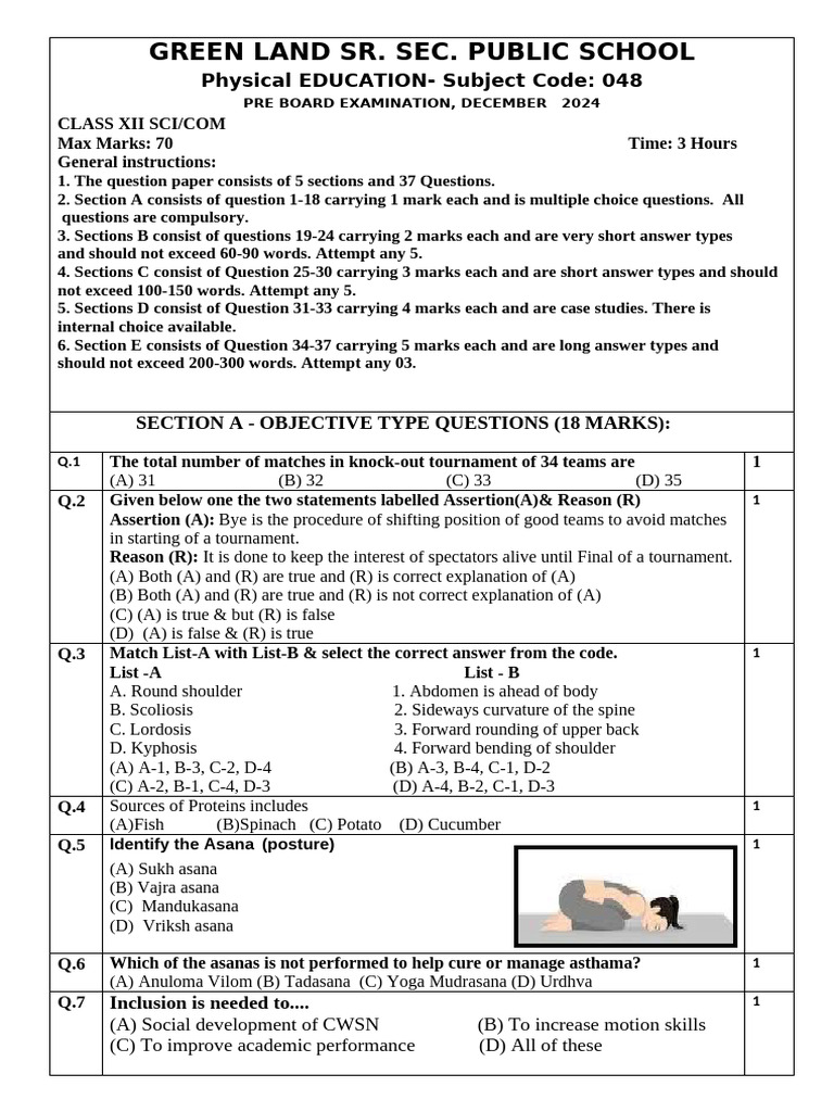 Xii Phy Com-Sci QP 2024 Pre Board | PDF | Heart | Diastole
