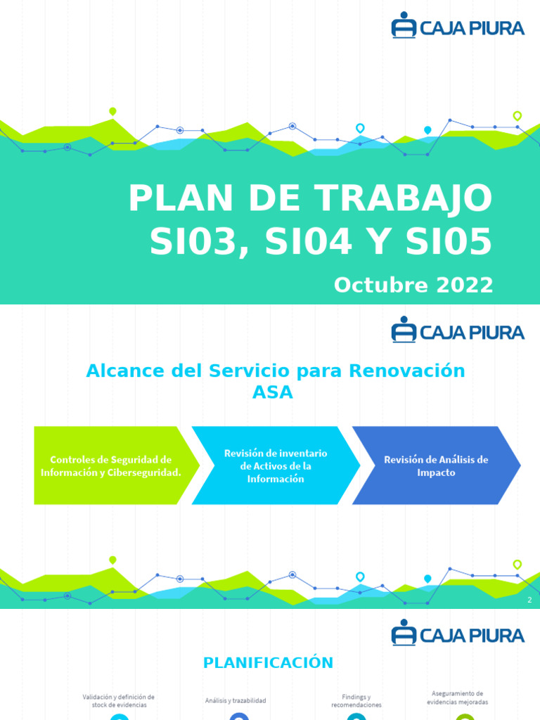 Plan de Trabajo Si03, Si04 y Si05 | PDF