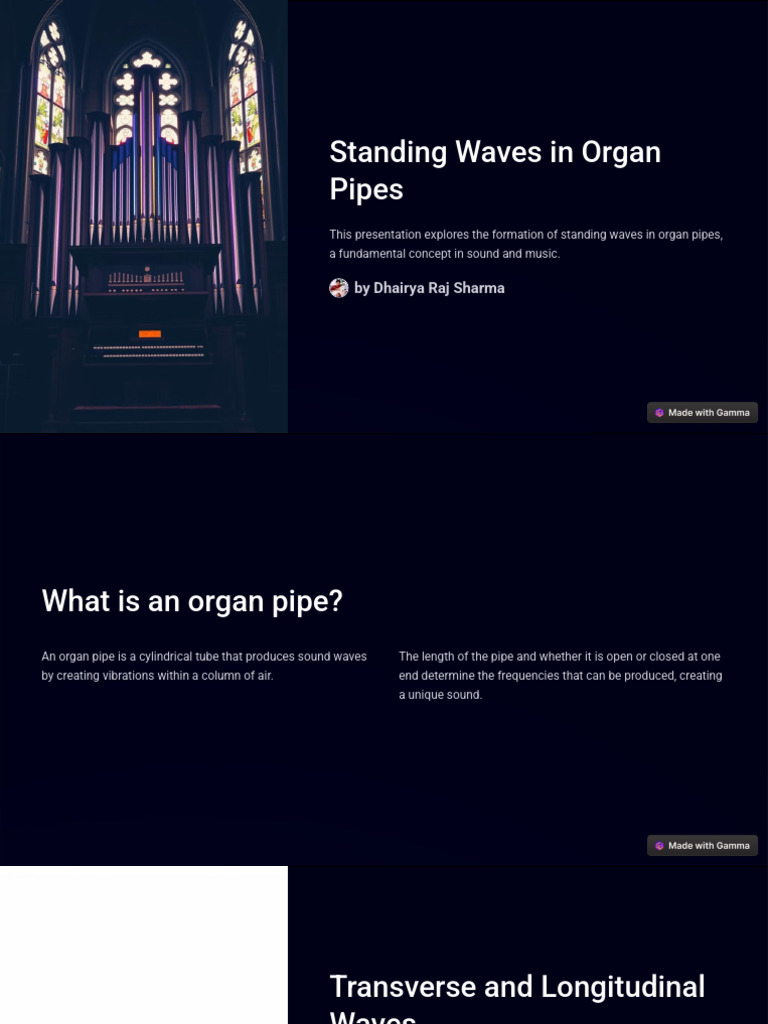Standing Waves in Organ Pipes Explained | PDF | Waves | Sound