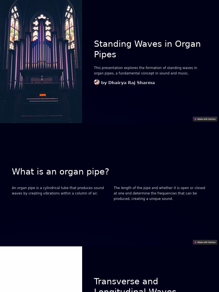 Standing Waves in Organ Pipes | PDF | Waves | Sound