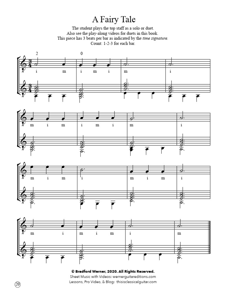 Classical Guitar Method Vol1 2020 20 | PDF