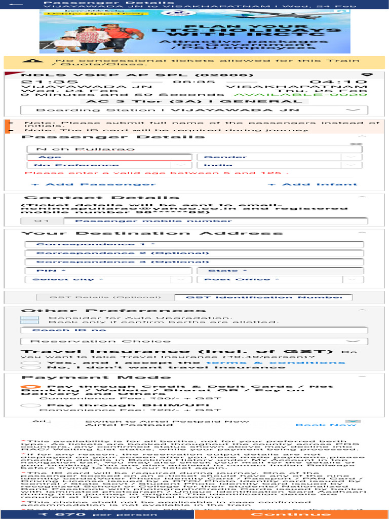 IRCTC Next Generation ETicketing System | PDF | Identity Document ...