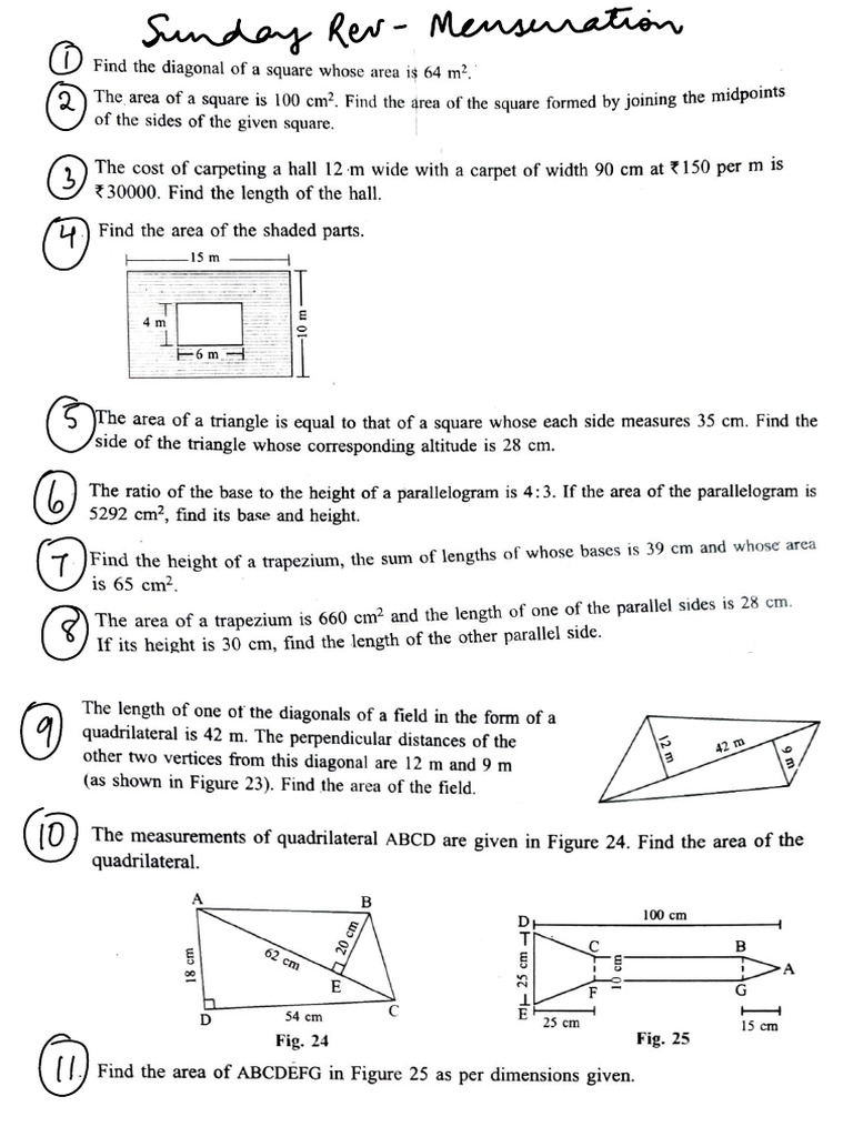 8th Mensuration | PDF