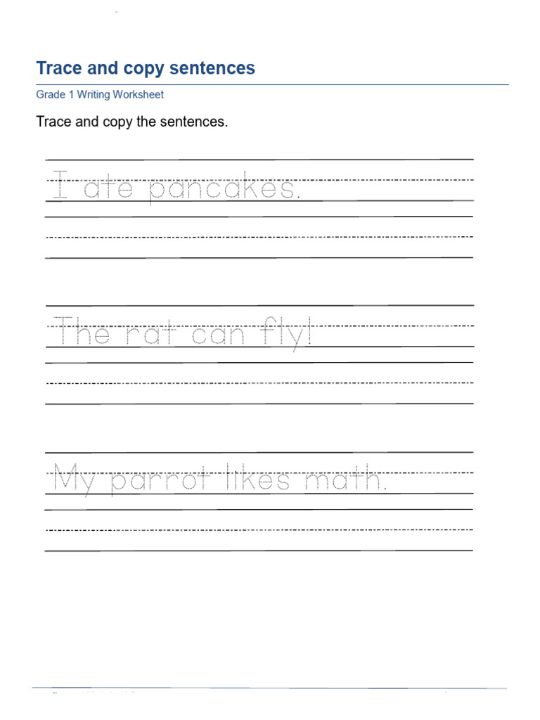 Grade 1 Writing Practice | PDF