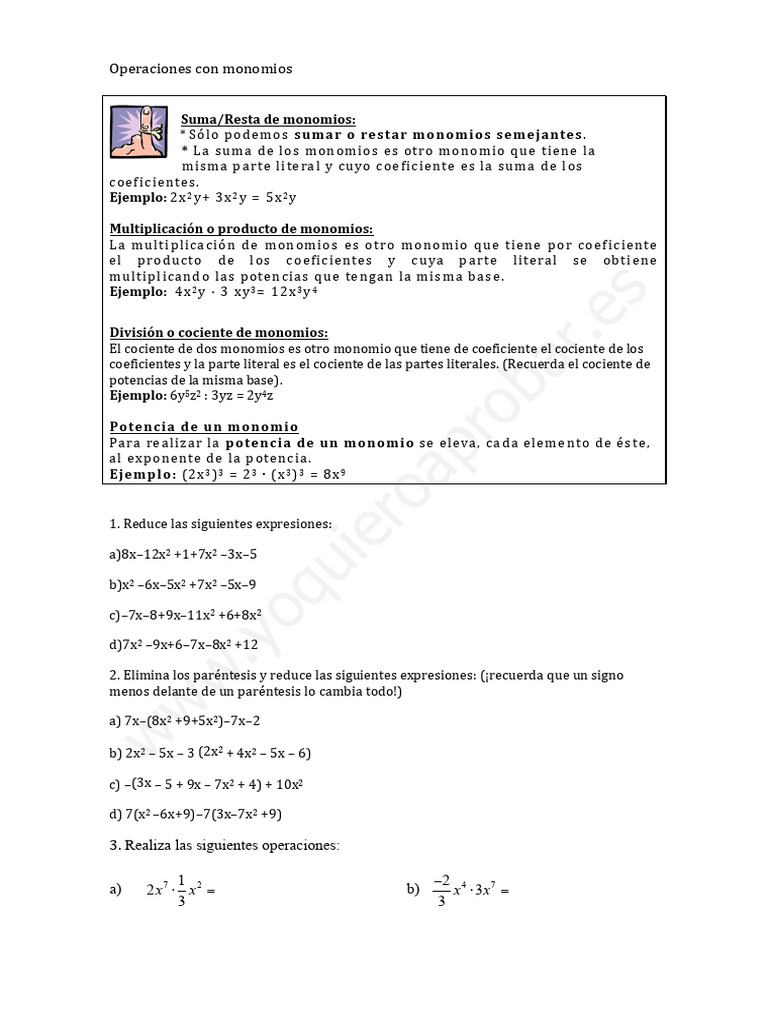 Ejercicios Matematicas | PDF | Matemática Elemental | Álgebra abstracta