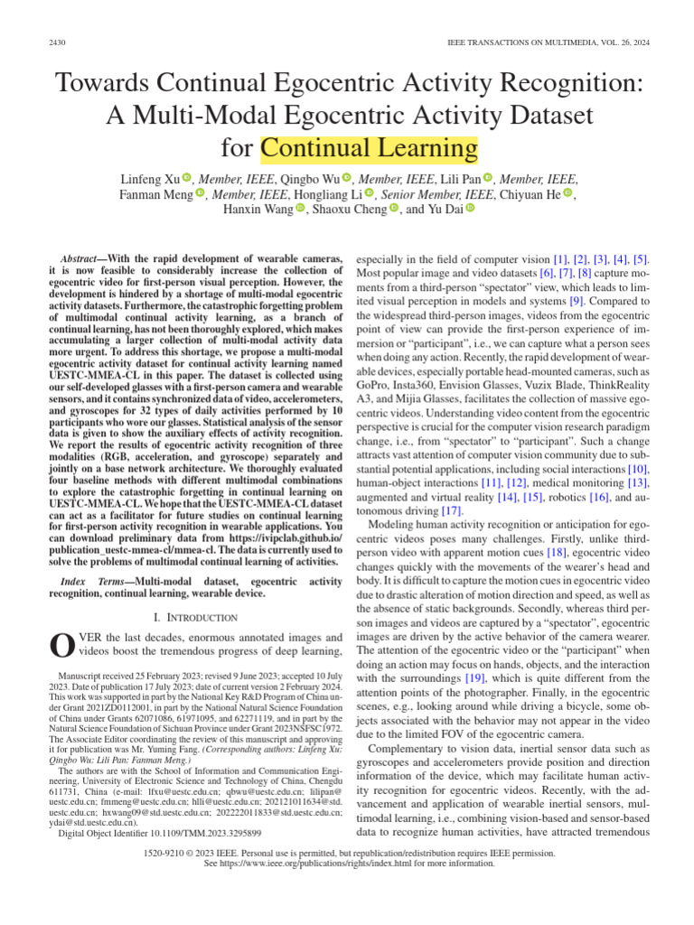 TMM 2024 | PDF | Computer Vision | Deep Learning