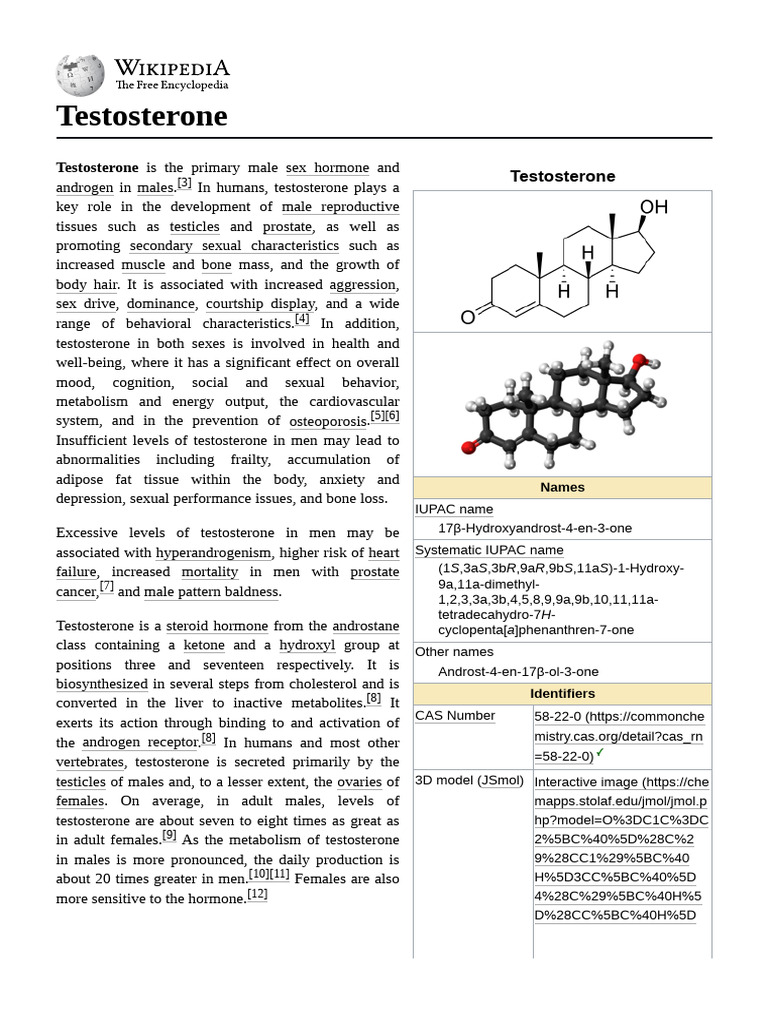Testosterone | PDF | Testosterone | Aggression