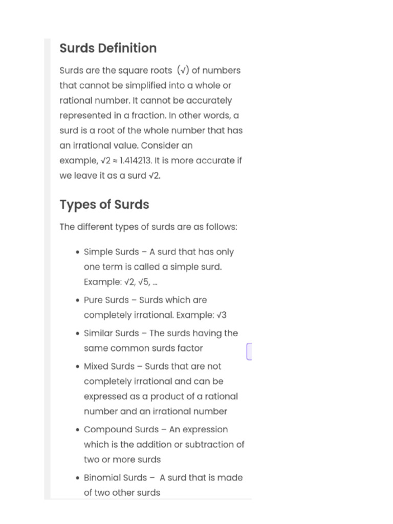 Surds | PDF