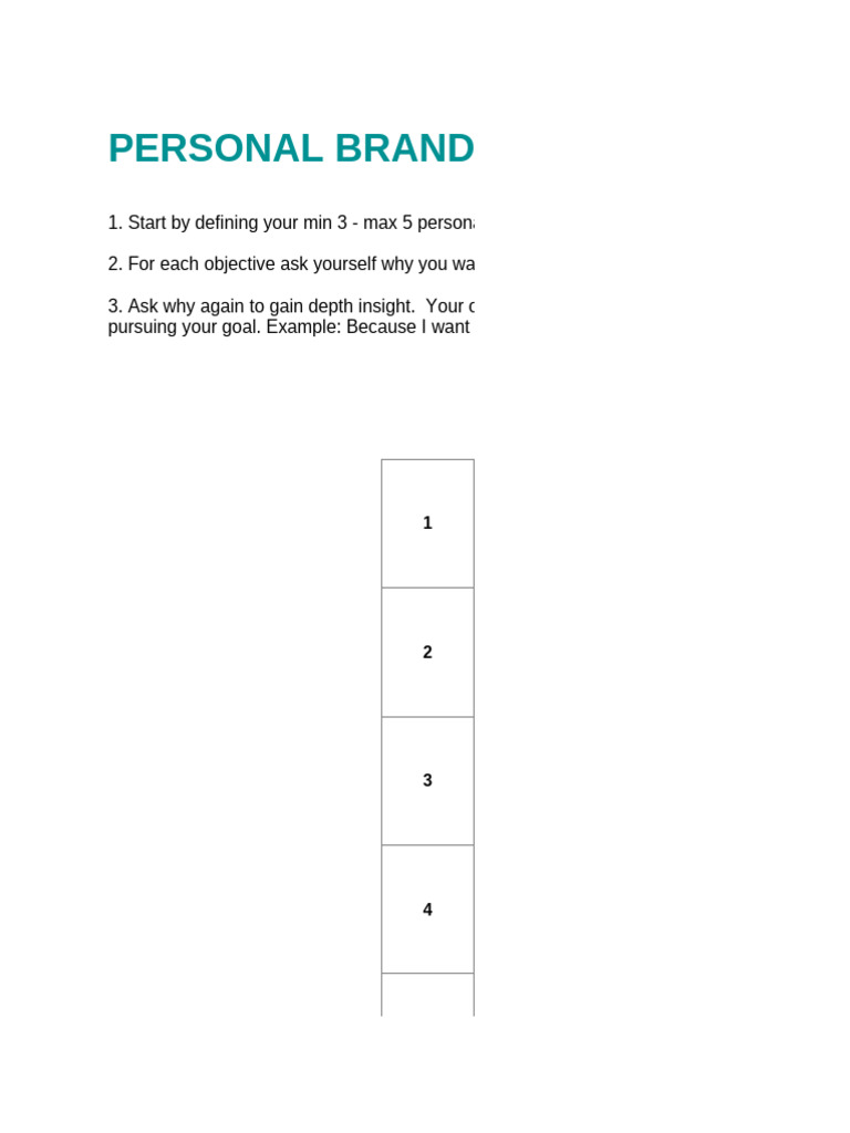Finding Your Why Template | PDF
