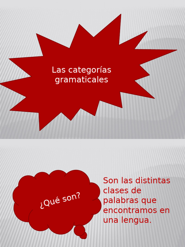 Clasificación de categorías gramaticales | PDF | Sustantivo | Adjetivo