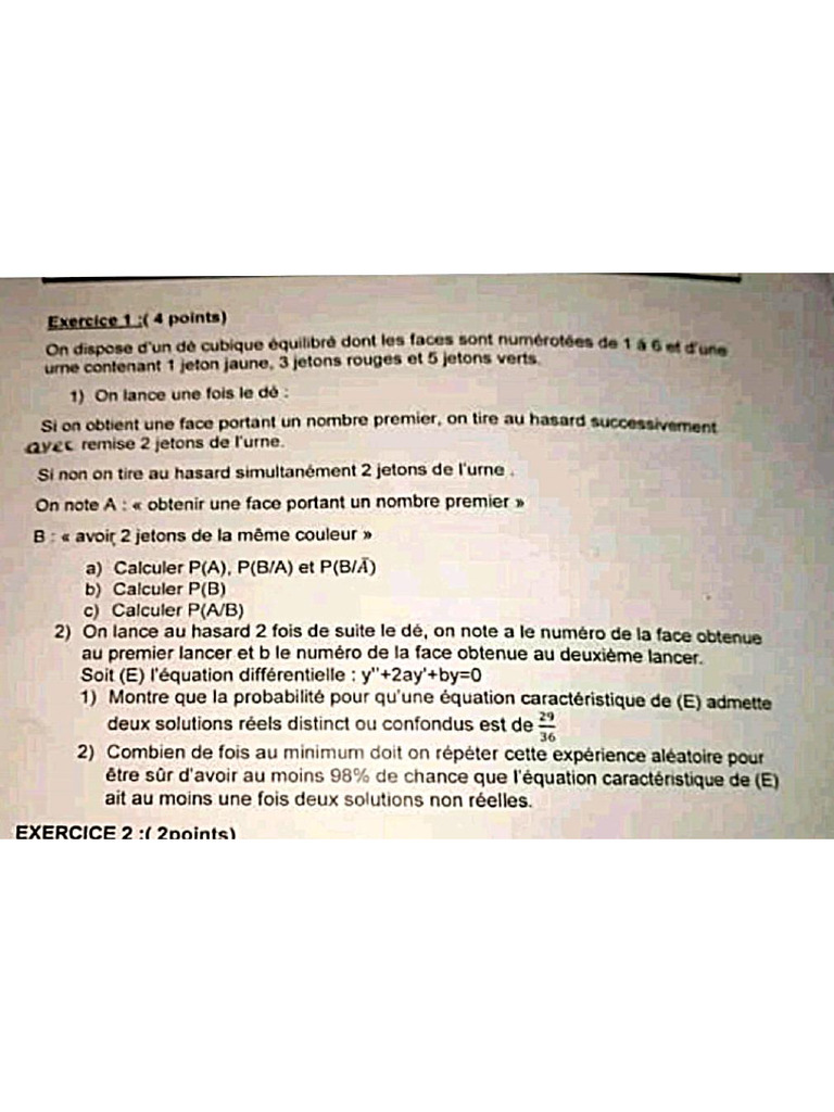 Correction PRoba - Complexe | PDF