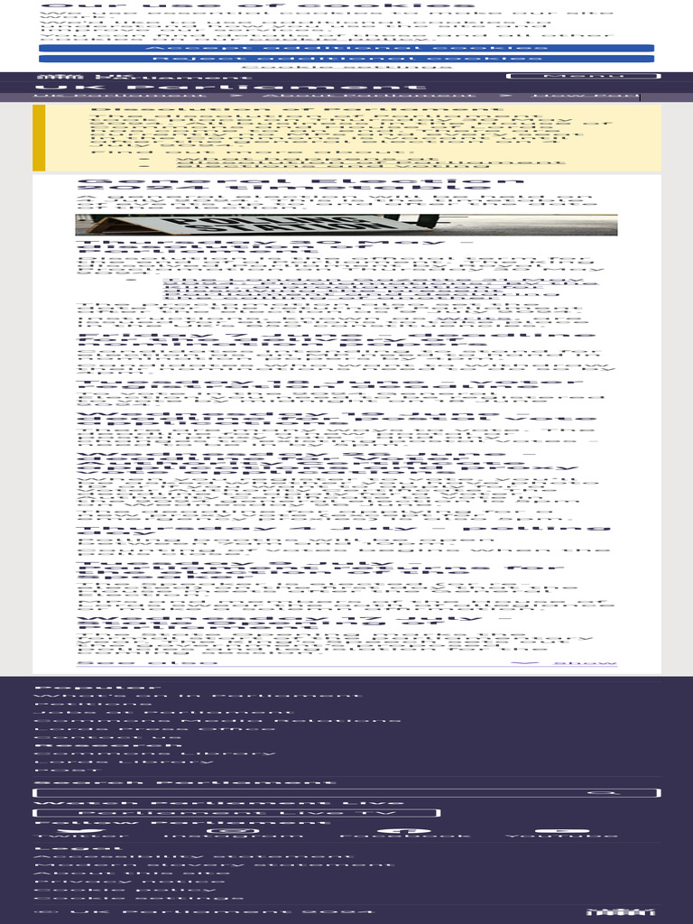 General Election 2024 Timetable - UK Parliament | PDF | House Of ...