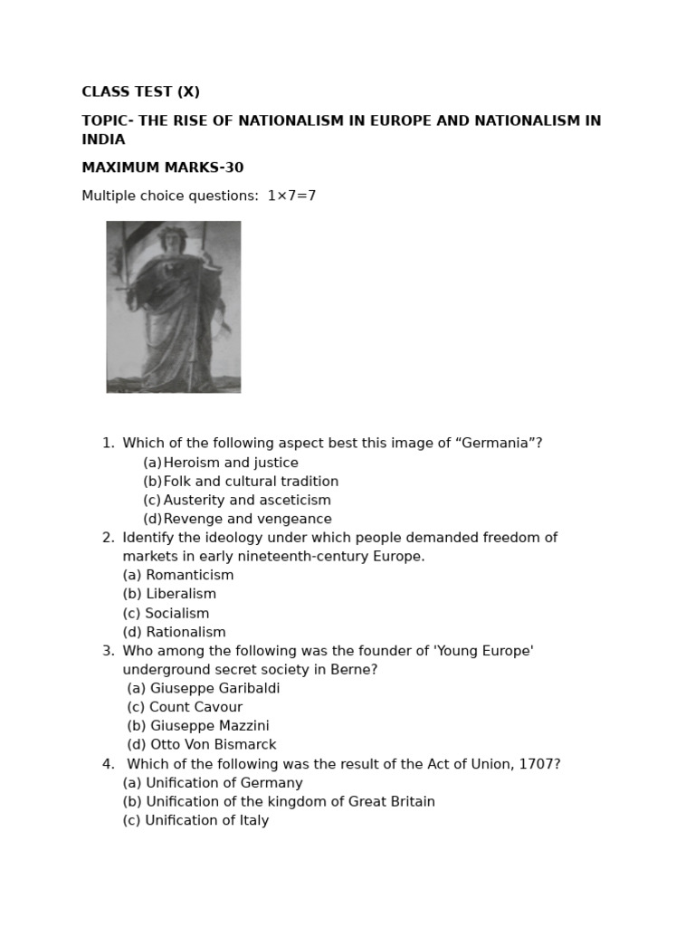Test Paper Class X Pdf