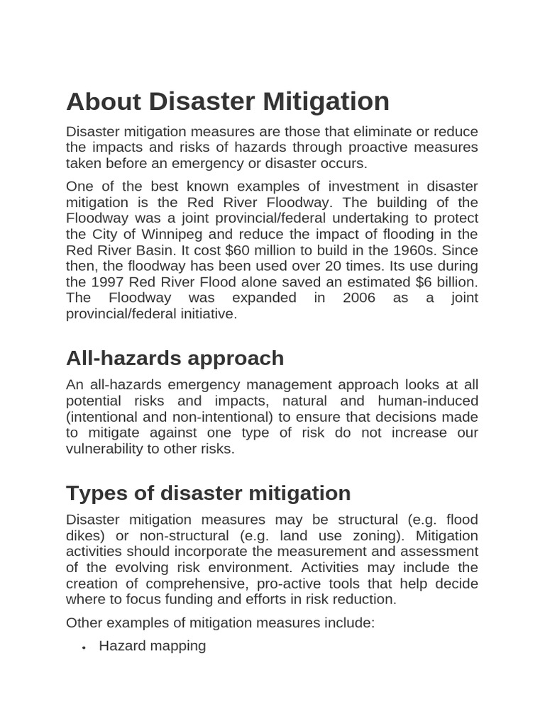 About Disaster Mitigation | PDF