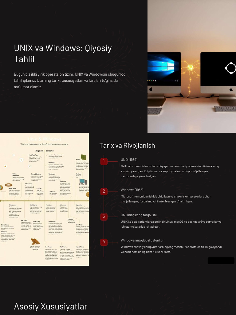 UNIX Va Windows Qiyosiy Tahlil1 | PDF