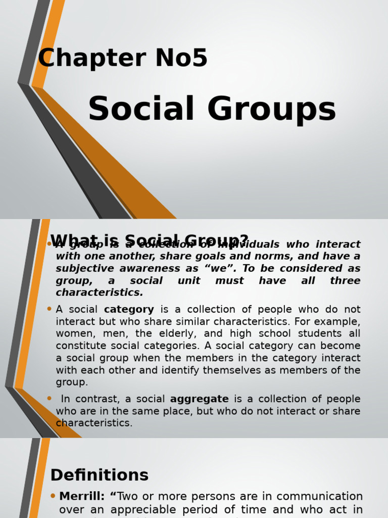 Chapter 5 Groups & Organization | PDF | Social Group | Intimate Relationships