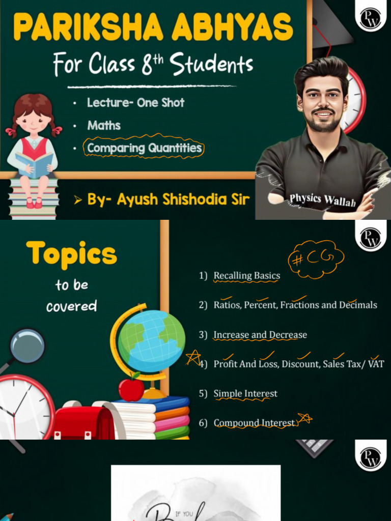 One Short Comparing Quantities Pariksha Abhyas Class 8th Maths | PDF