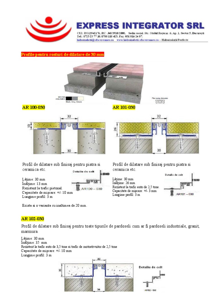 Profile Dilatare | PDF