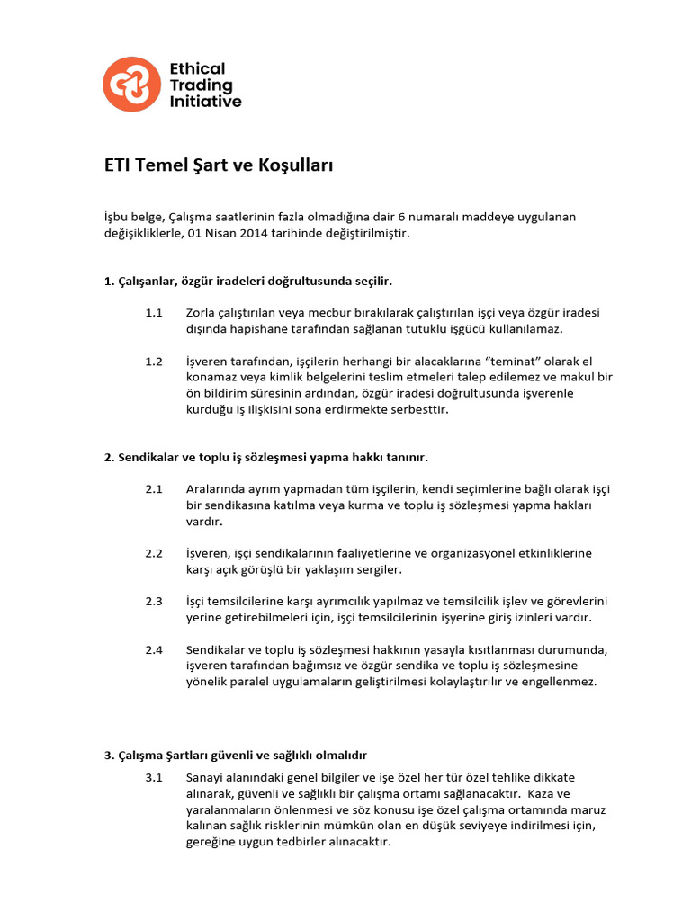 ETI Base Code - Turkish | PDF