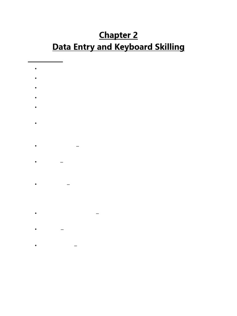 Data Entry and Keyboard Skill | PDF | Computer Keyboard | Cursor (User ...