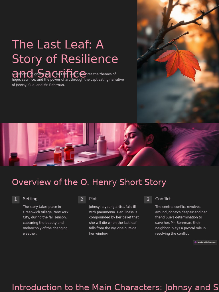 The Last Leaf A Story of Resilience and Sacrifice | PDF