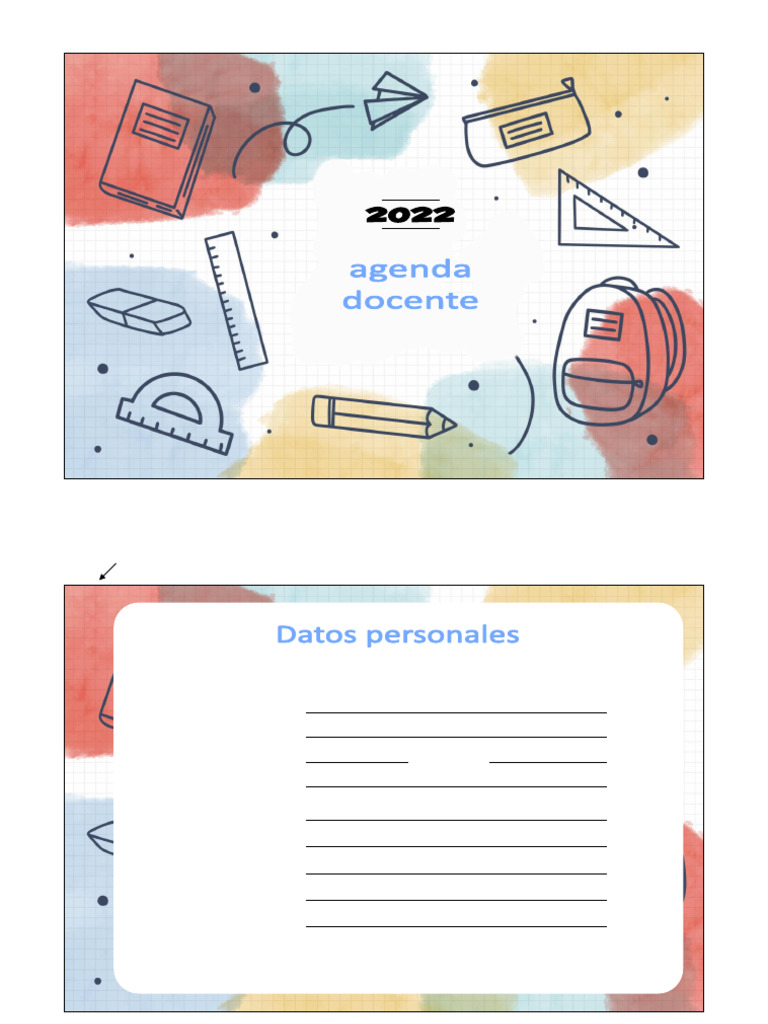 Agenda Docente 2 Editable | PDF