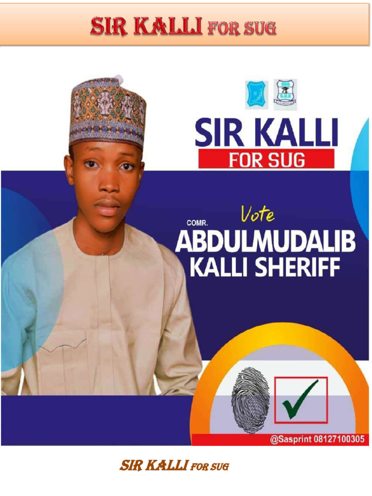 Sir Kalli for SUG Campaign | PDF