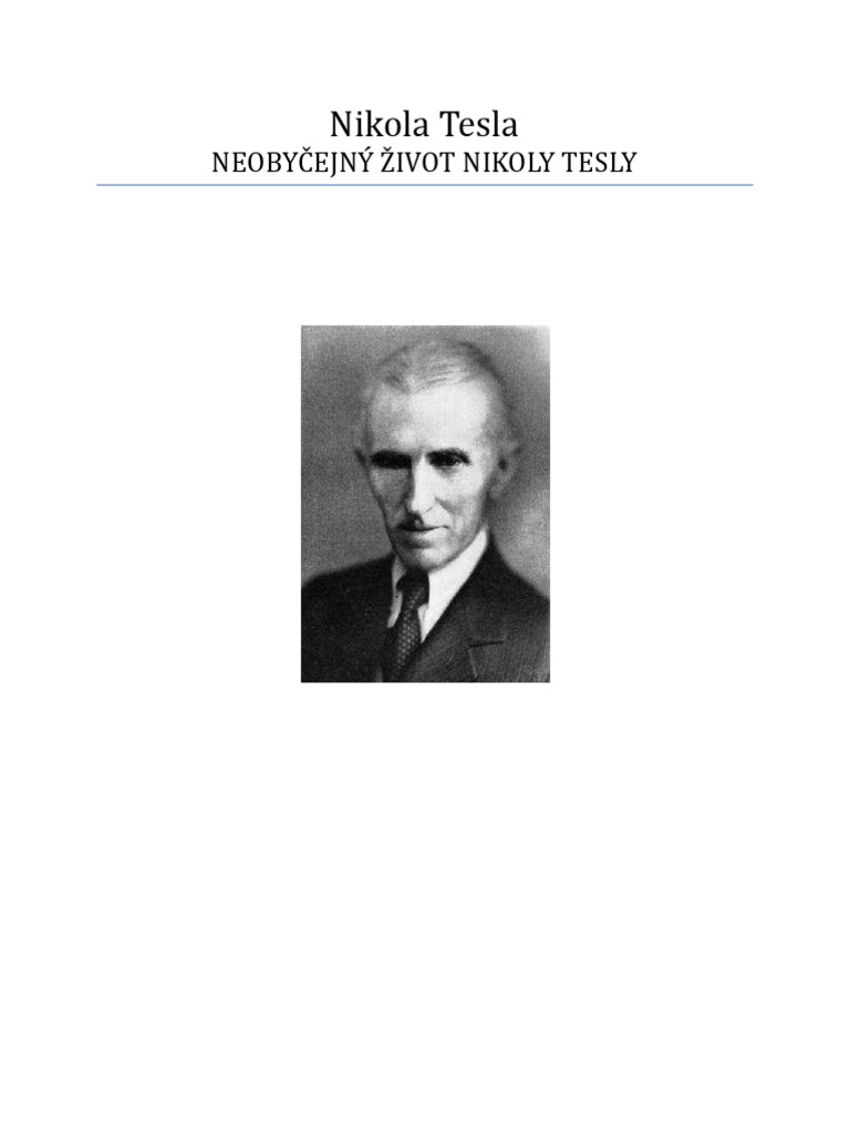 Nikola Tesla - Neobyčejný Život Nikoly Tesly | PDF