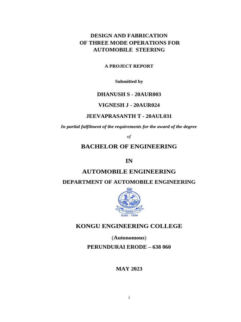Final Report Batch 13 1 | PDF | Gear | Mechanical Engineering