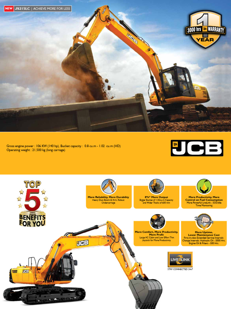 JCB 215 | PDF | Pump | Brake