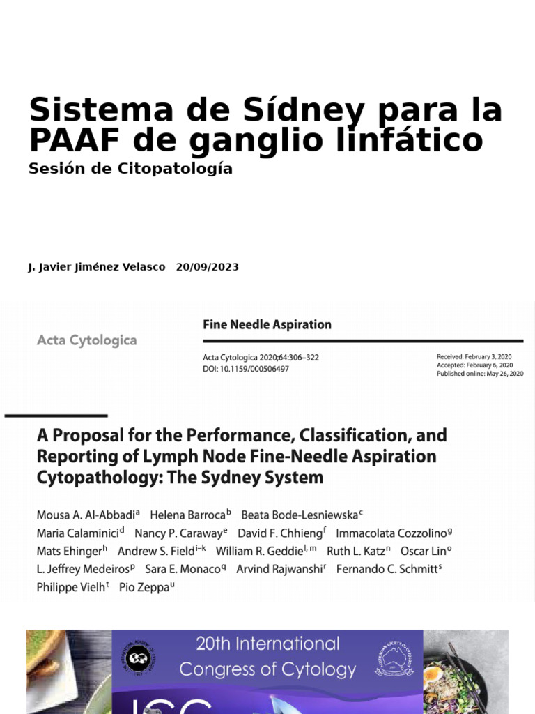 Sistema de Sídney para PAAF-GL | PDF | Biopsia | Linfoma