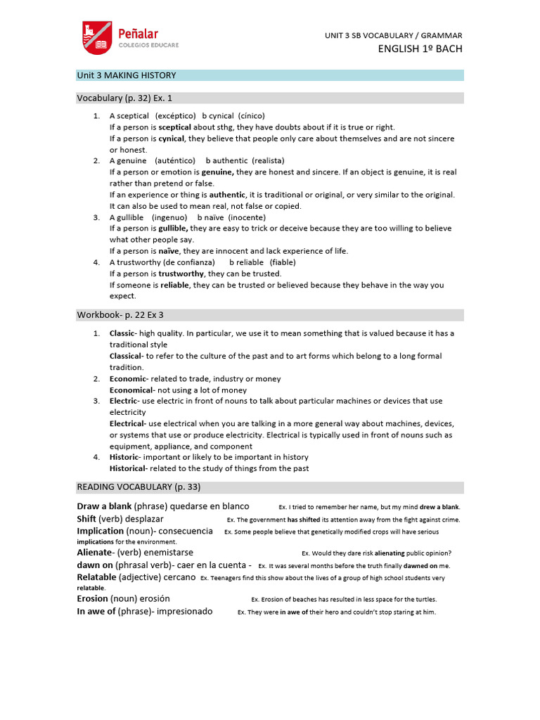 Unit 3 Class notes 2 | PDF | Verb | Adverb