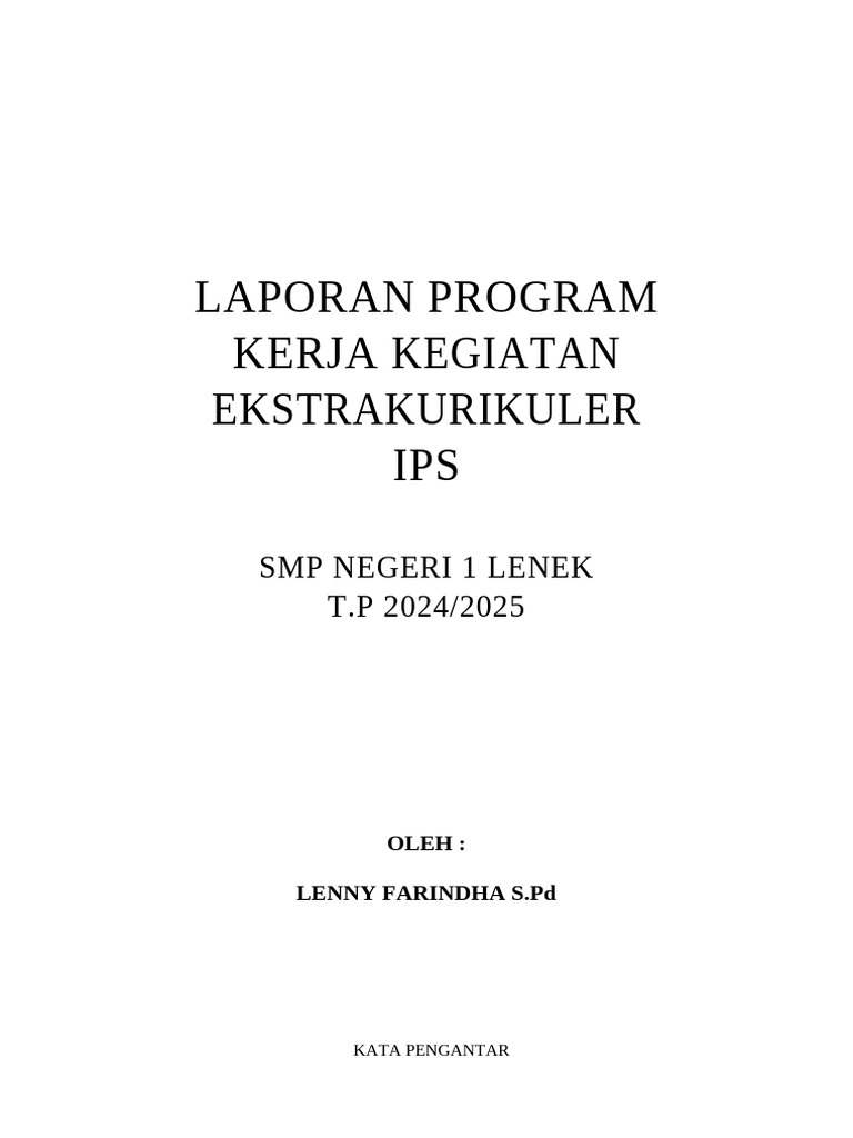 Laporan Ekskul Ipa | PDF