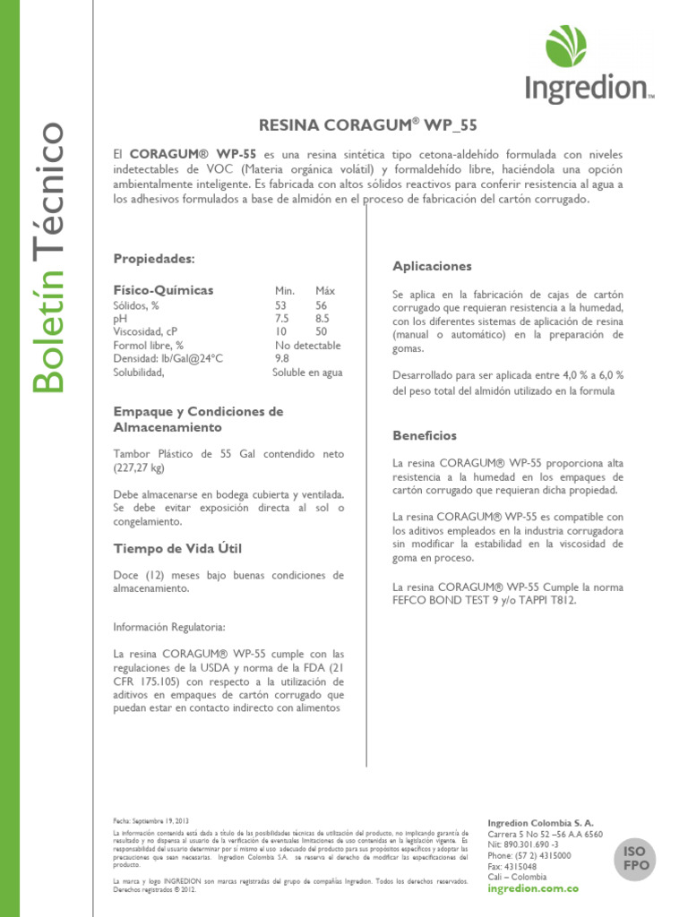 BT Coragum WP - 55 | PDF