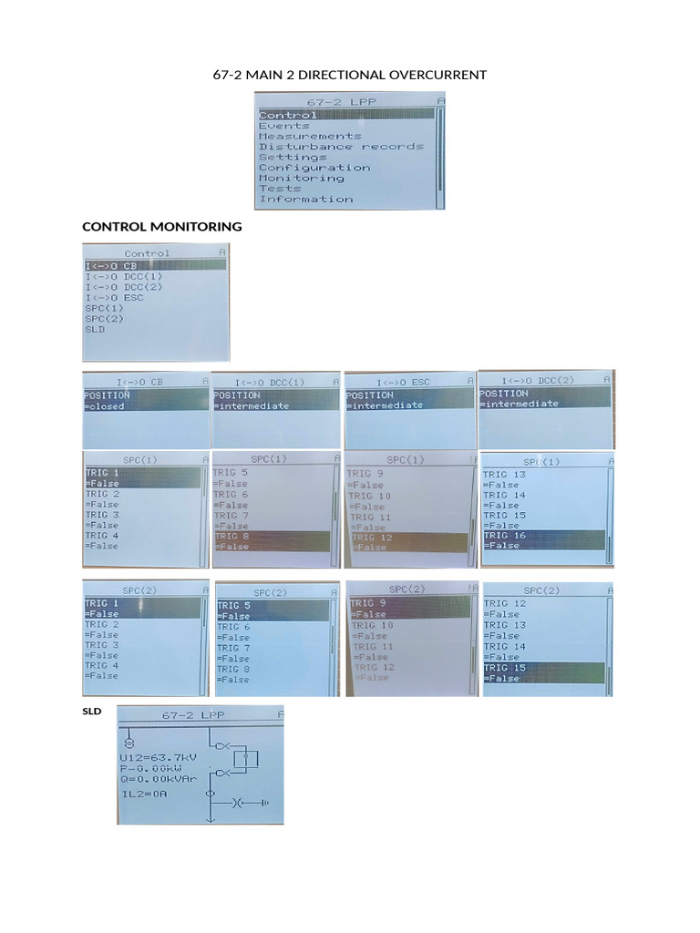 Control Monitoring: 67-2 Main 2 Directional Overcurrent | PDF