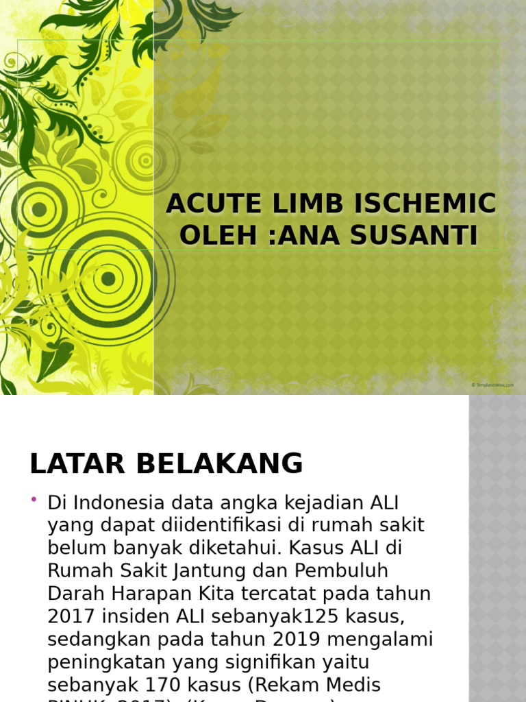 Acute Limb Ischemic Ana | PDF