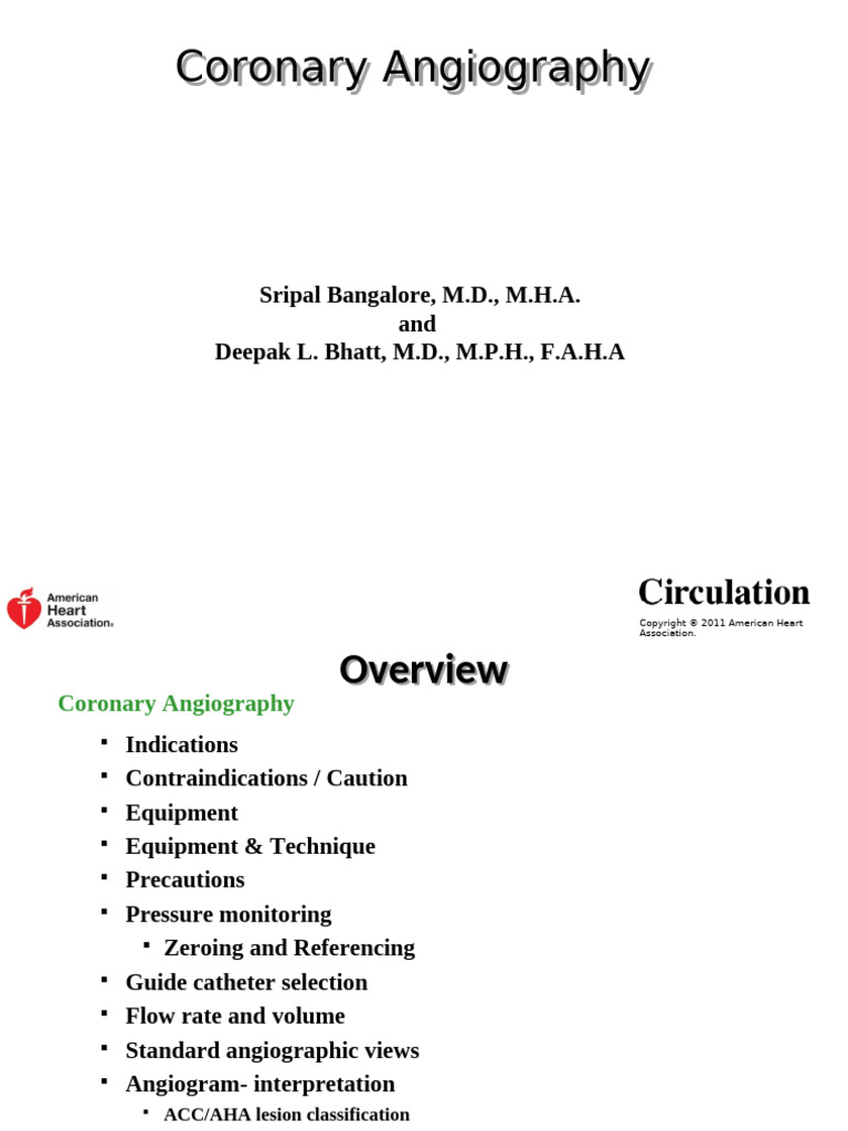 Angiography basic | PDF | Coronary Artery Disease | Cardiology
