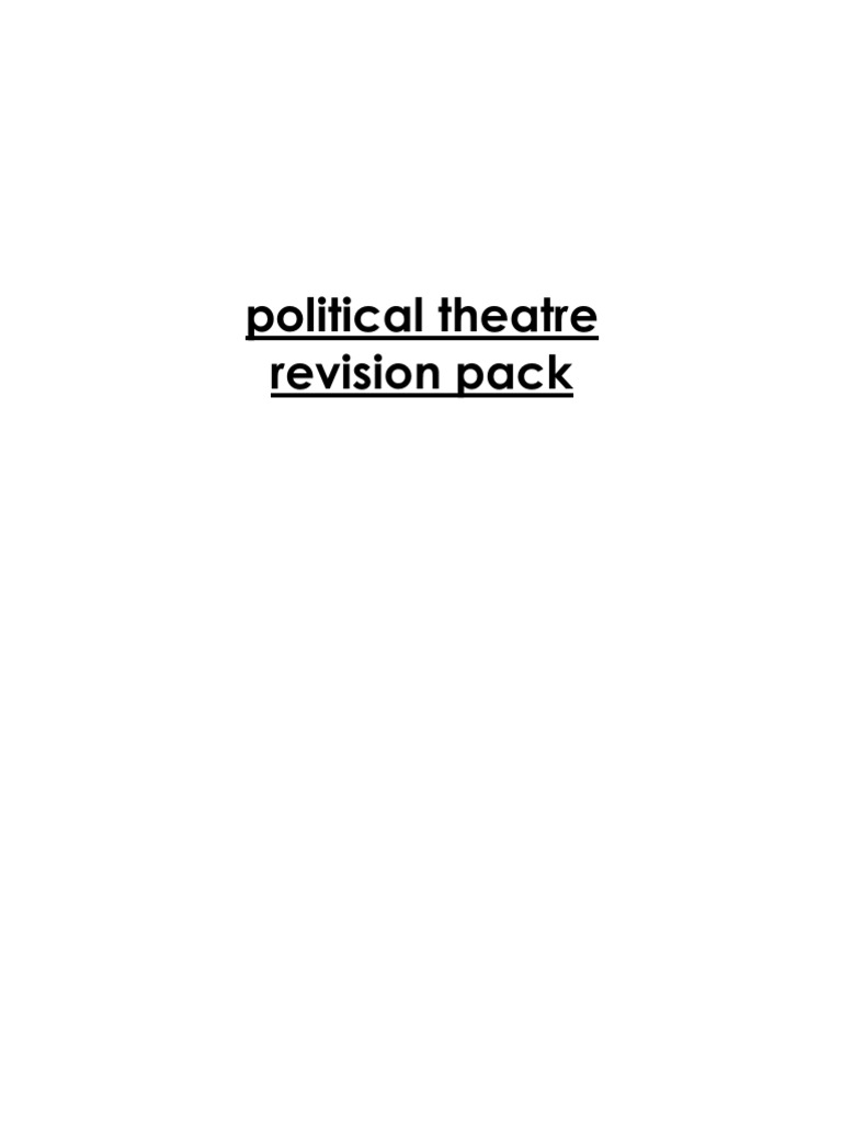 Alternative Theatre and the Rise of Political Drama: A Chronology of ...