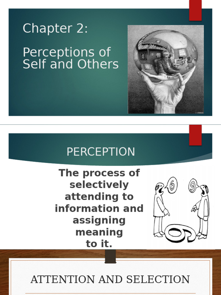CHAPTER 2- Perception | PDF | Perception | Stereotypes