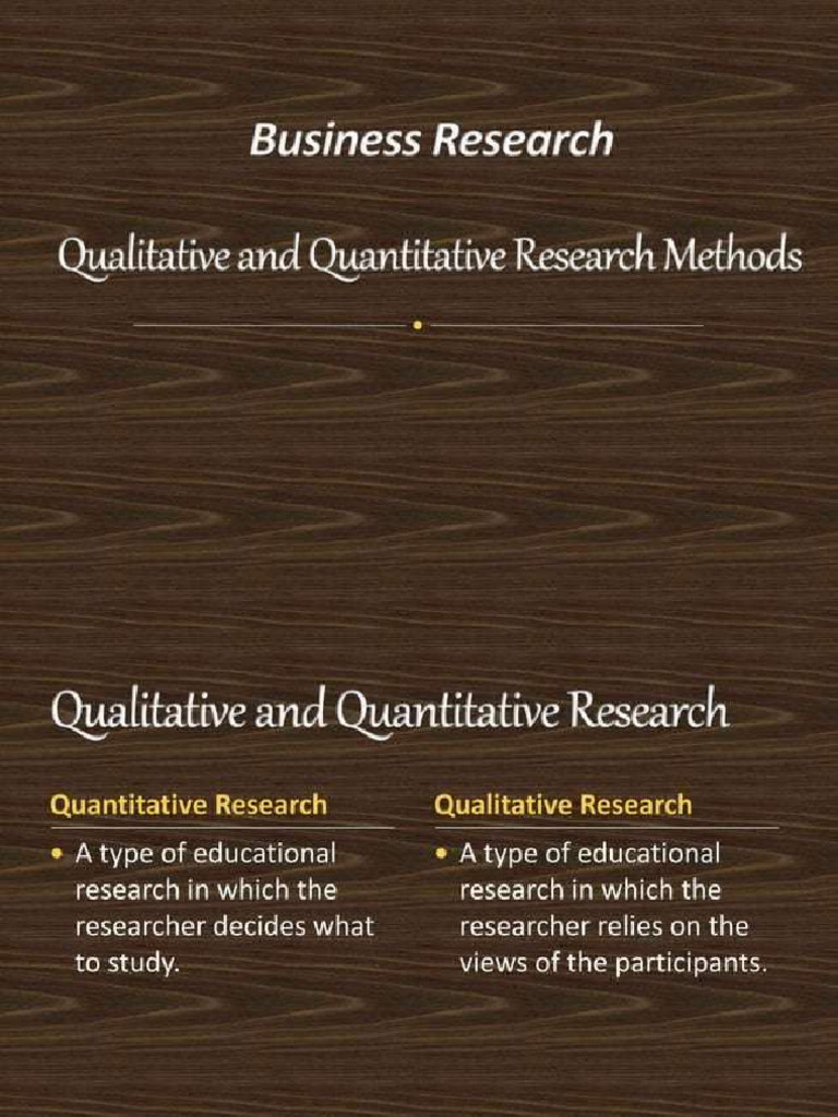 Types of Research Methods Quali&quan | PDF