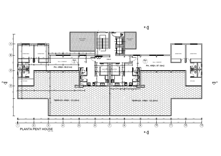 B1 EDIF CORTO Planta PH | PDF