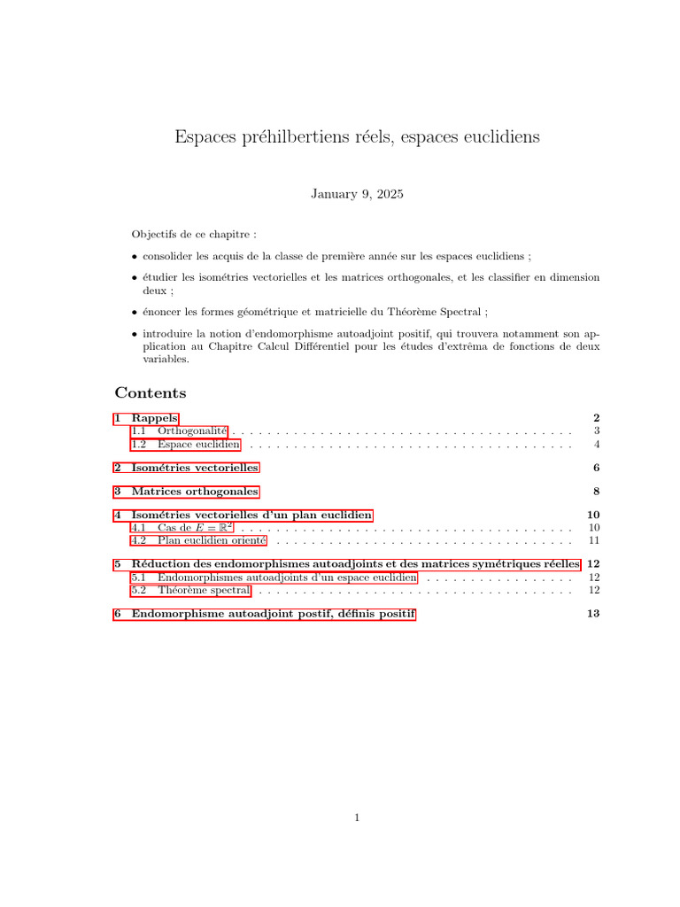 Espaces préhilbertiens et Euclidiens | PDF | Espace euclidien | Base ...