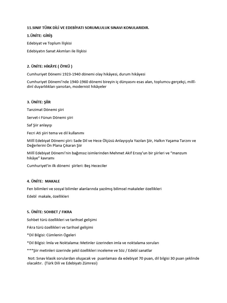 11 Tde Sorumluluk Sinav Konulari | PDF